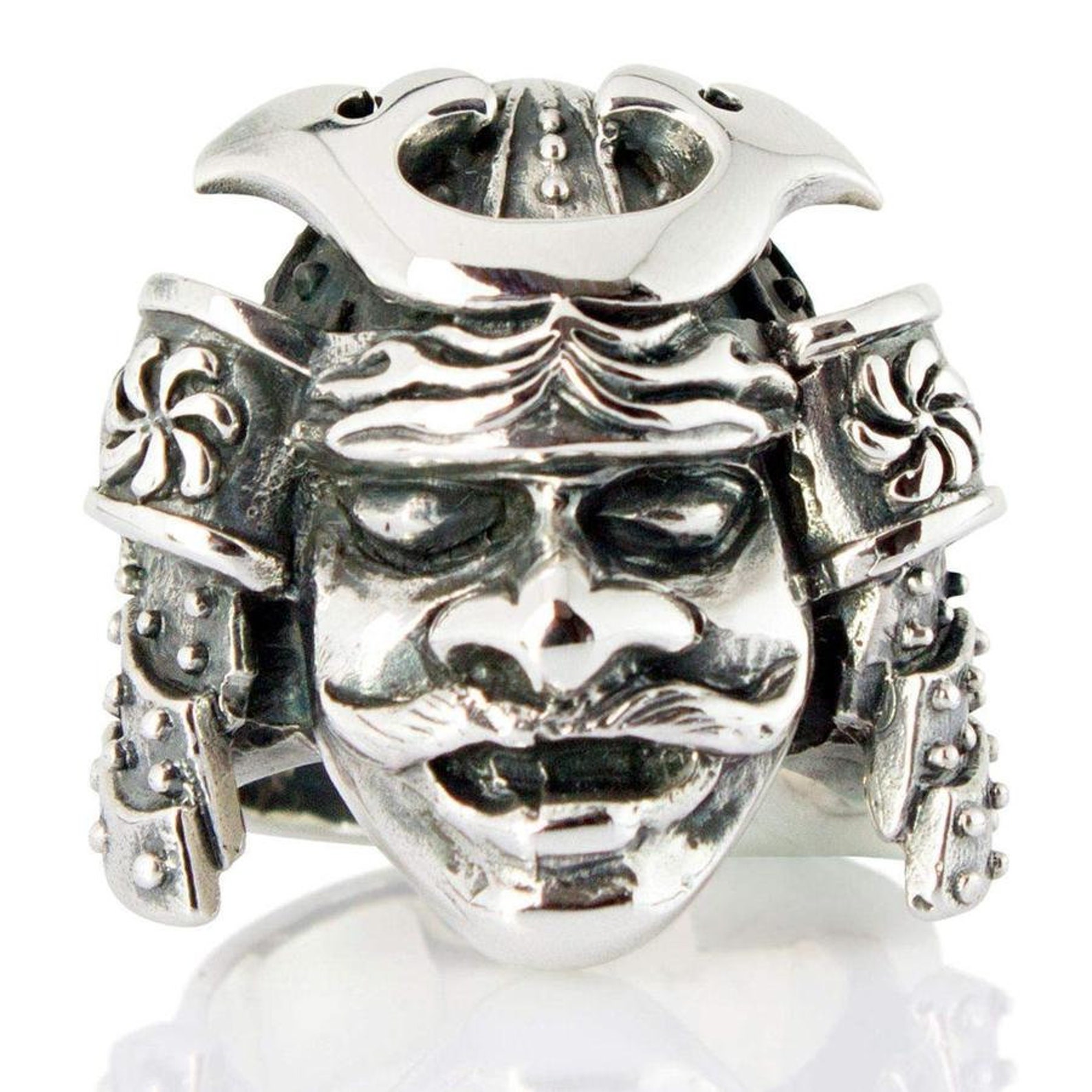 Sterling Silver Samurai Mask Rings - Etsy