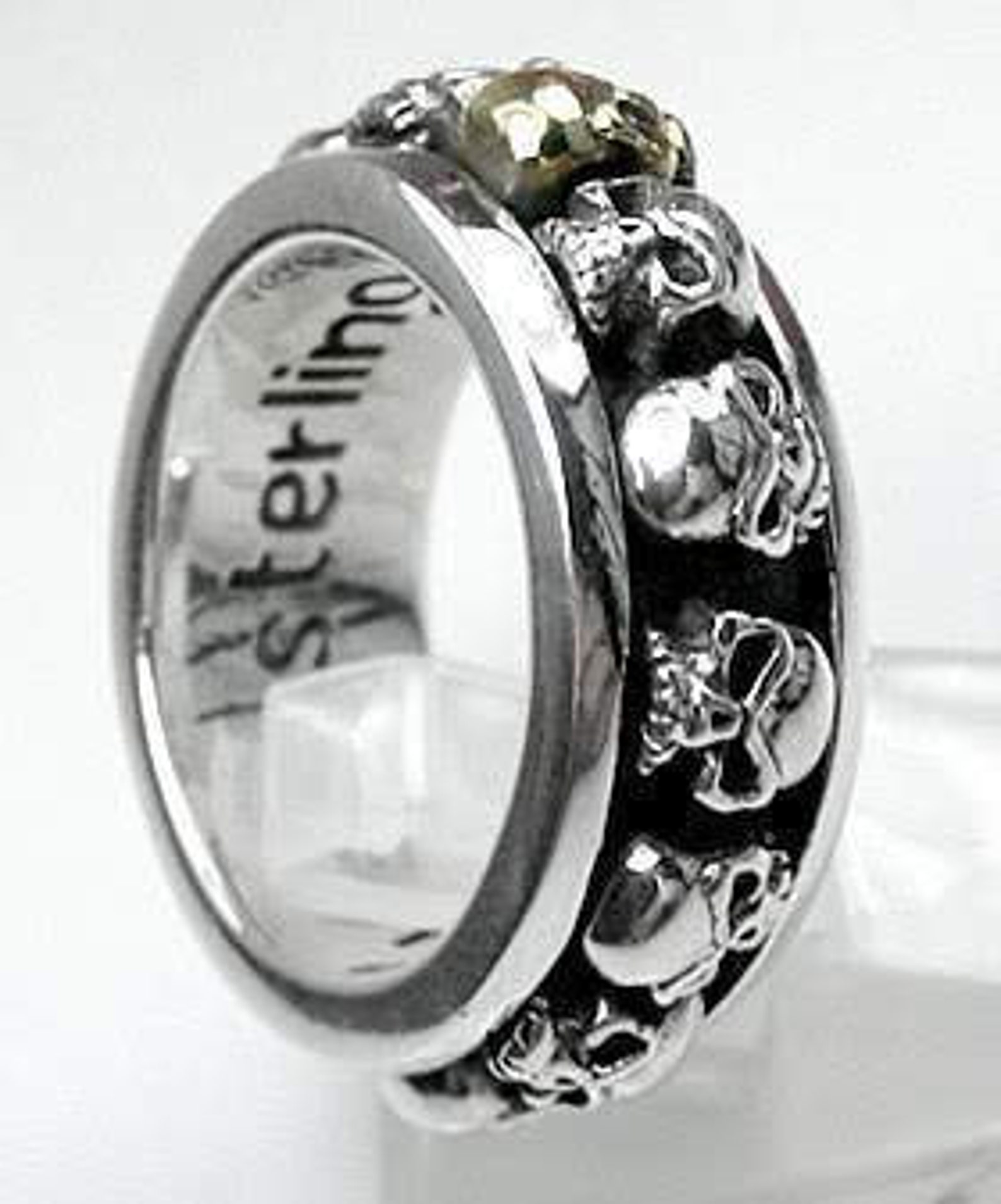 Men's Spinner Ring Sterling Silver Spin Ring Silver - Etsy