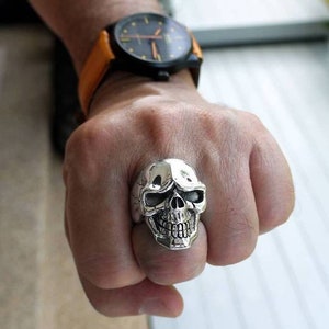 Skull Ring Heavy Men's Ring Heavy Metal Rock and Roll - Etsy