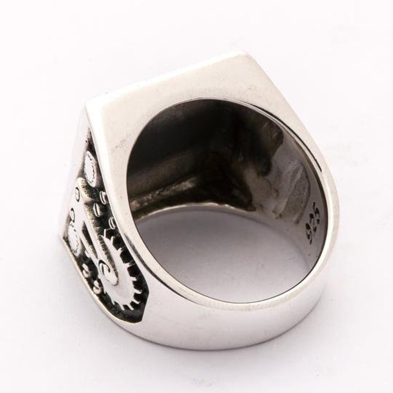 Mechanical Ring Biker Rings Sterling Silver Harley Ring - Etsy