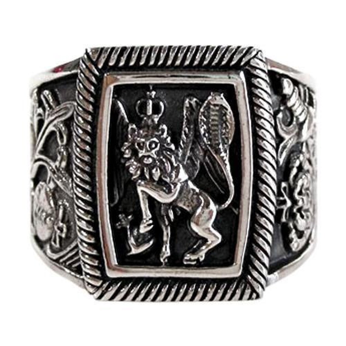 Celtic Ring Silver Lion Ring Rampant Ring Medieval Ring - Etsy