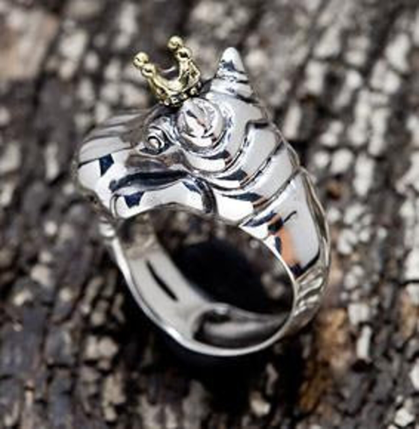 Hippopotamus Ring Hippo Ring Crown Ring Sterling Silver - Etsy