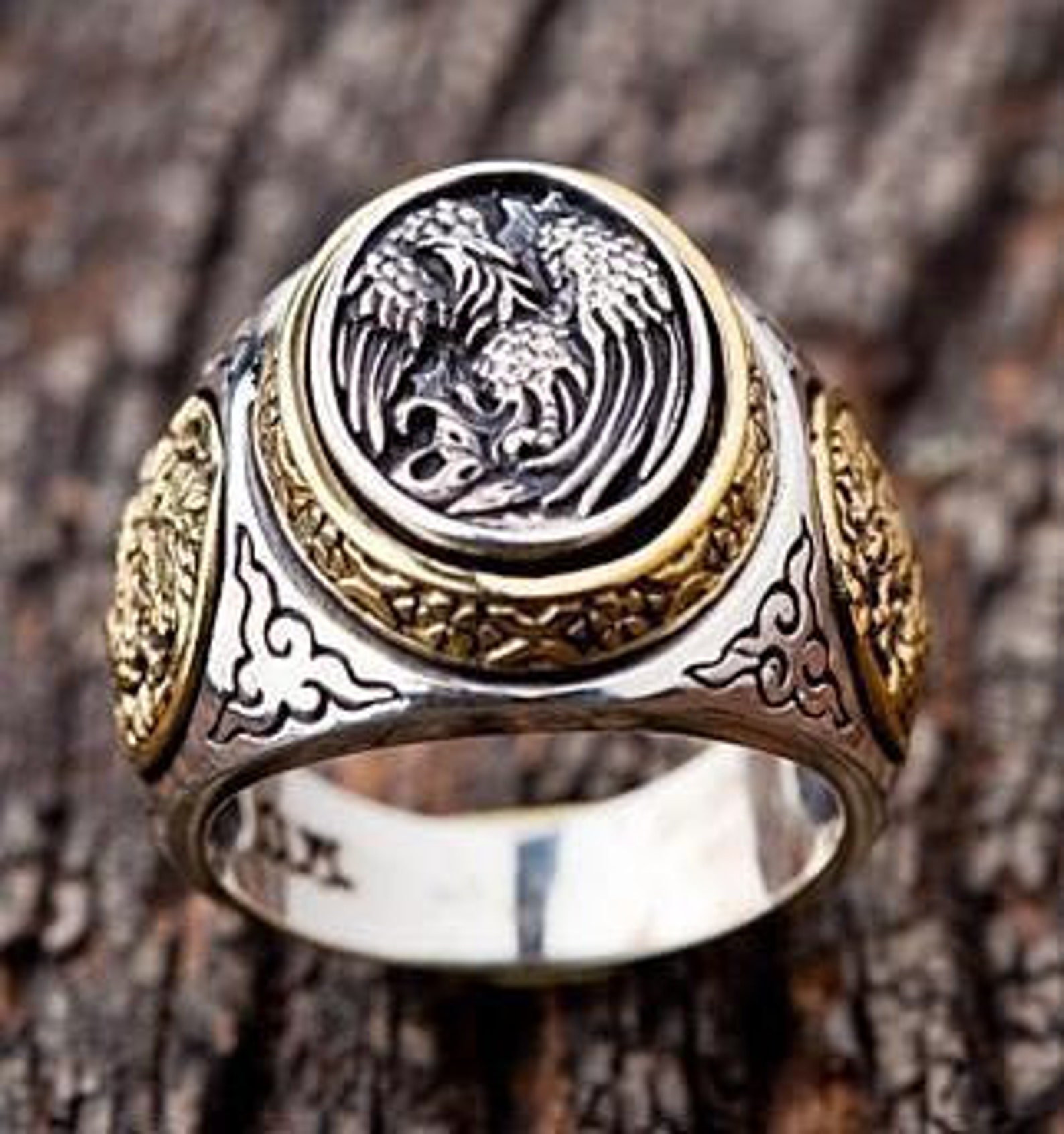 Silver Dragon Ring Silver Phenix Ring Phoenix Ring Japanese | Etsy