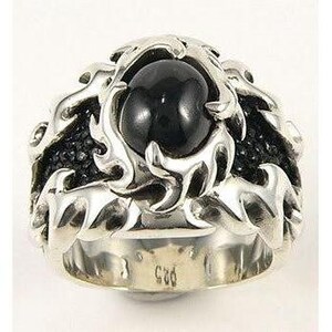 Sterling Silver Flame Stingray Biker Ring - Etsy