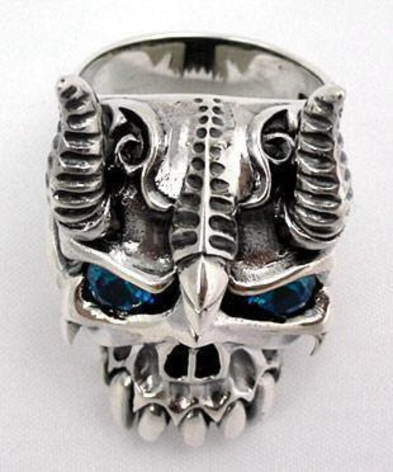 Bison Ring Horn Ring Bison Skull Ring Devil Ring Demon - Etsy