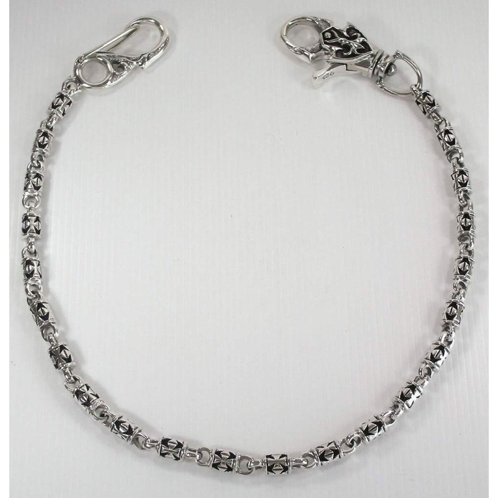 Wallet Chain Sterling Silver Wallet Chain Maltese Cross - Etsy