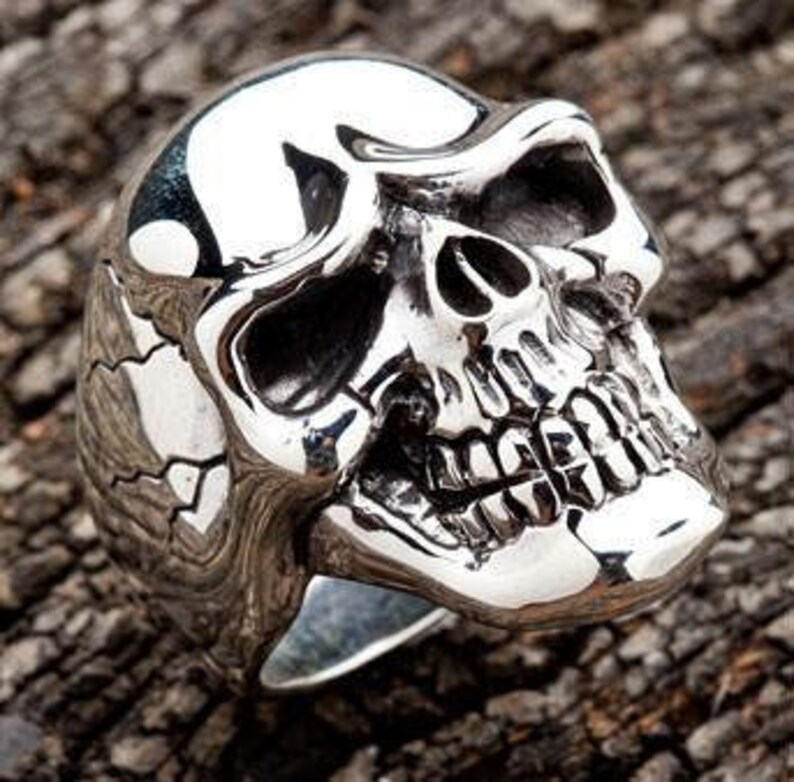 Skull Ring Heavy Men's Ring Heavy Metal Rock and Roll | Etsy