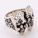 Joker Ring Clown Ring Sterling Silver Skull Ring Gothic - Etsy