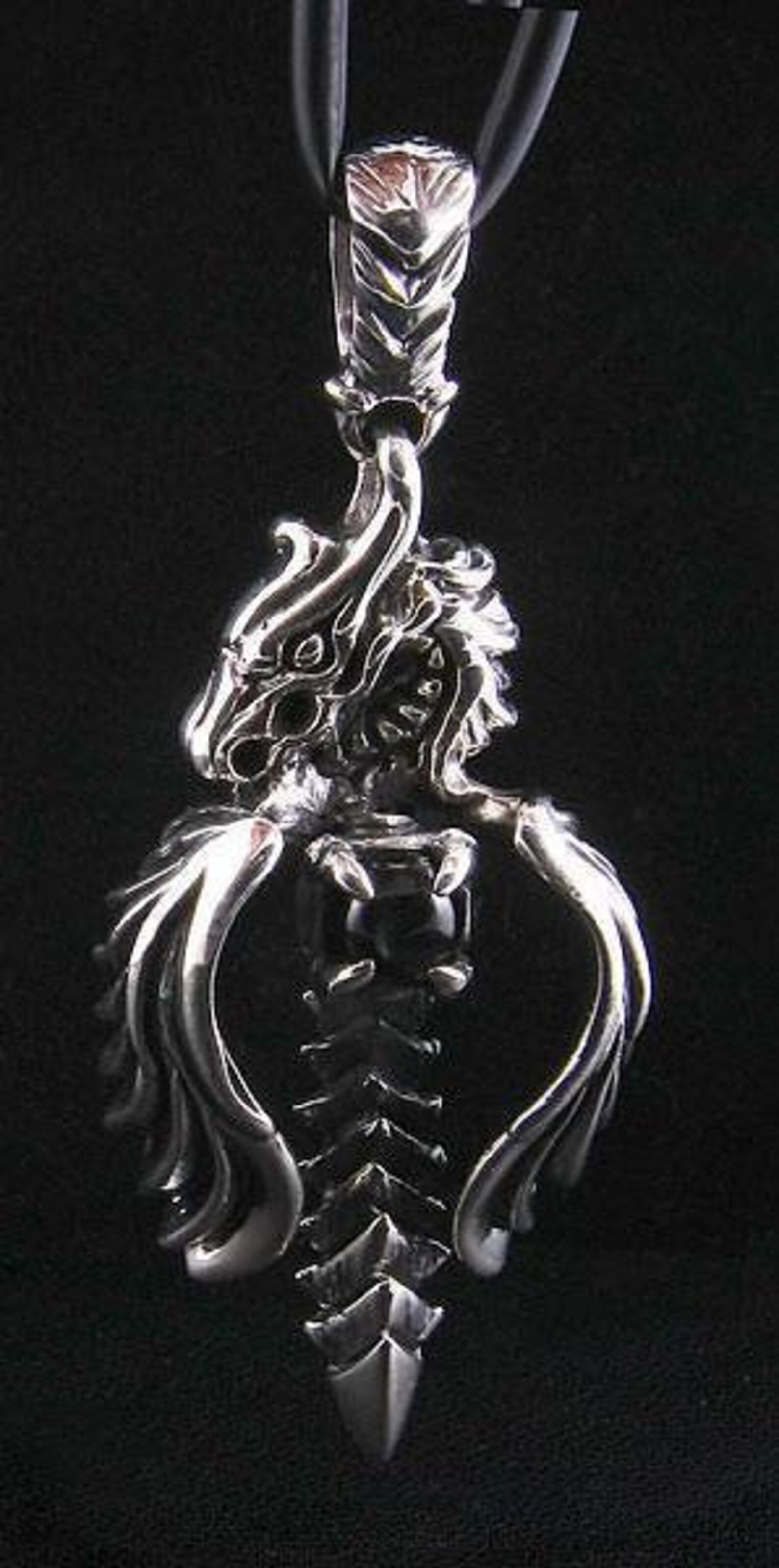 Silver Dragon Pendant 925 Sterling Silver Pendant Gothic - Etsy