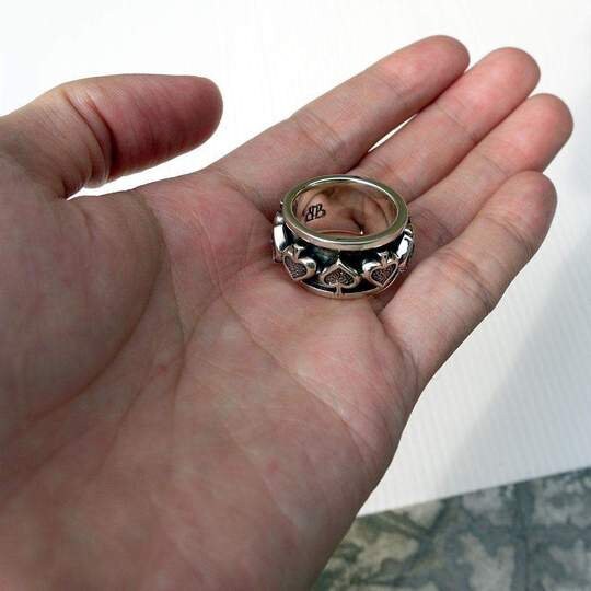 Men's Spin Ring 925 Sterling Silver Spinner Ring Silver - Etsy