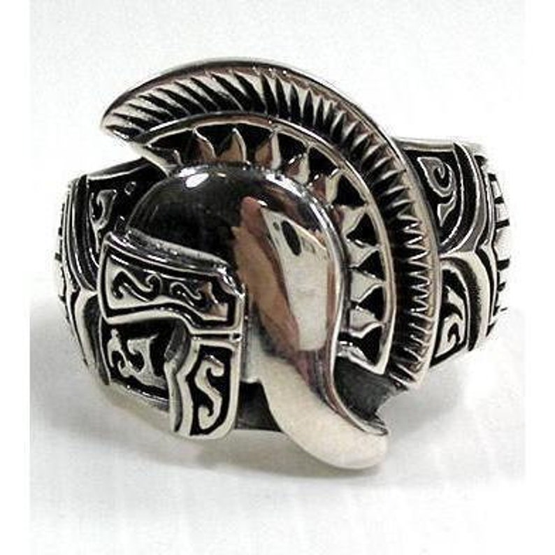 Sterling Silver Roman Warrior Helmet Ring - Etsy