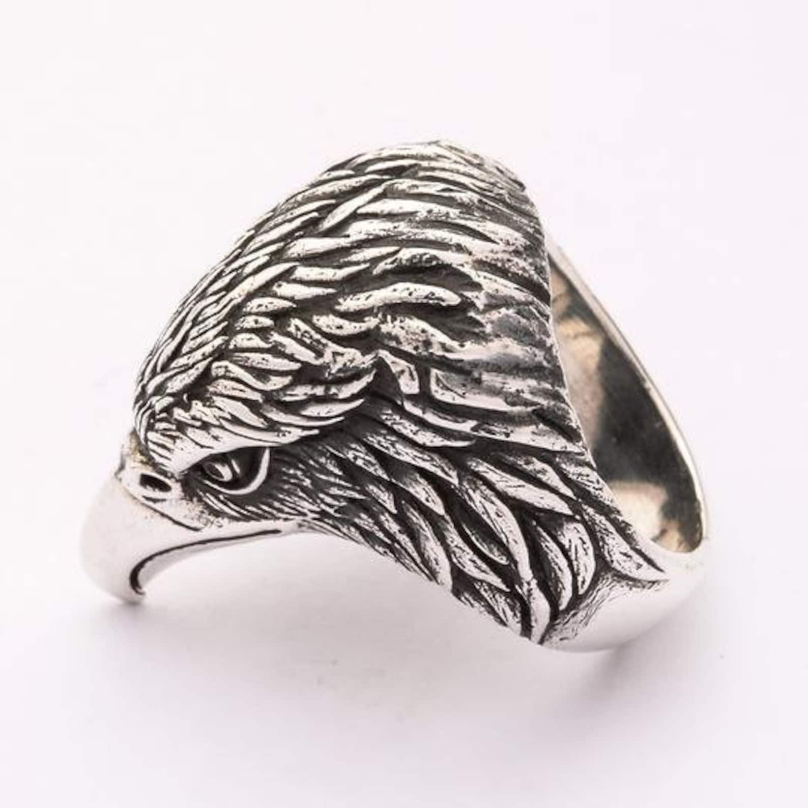 American Eagle Ring Harley Ring Hawk Ring Sterling Silver - Etsy