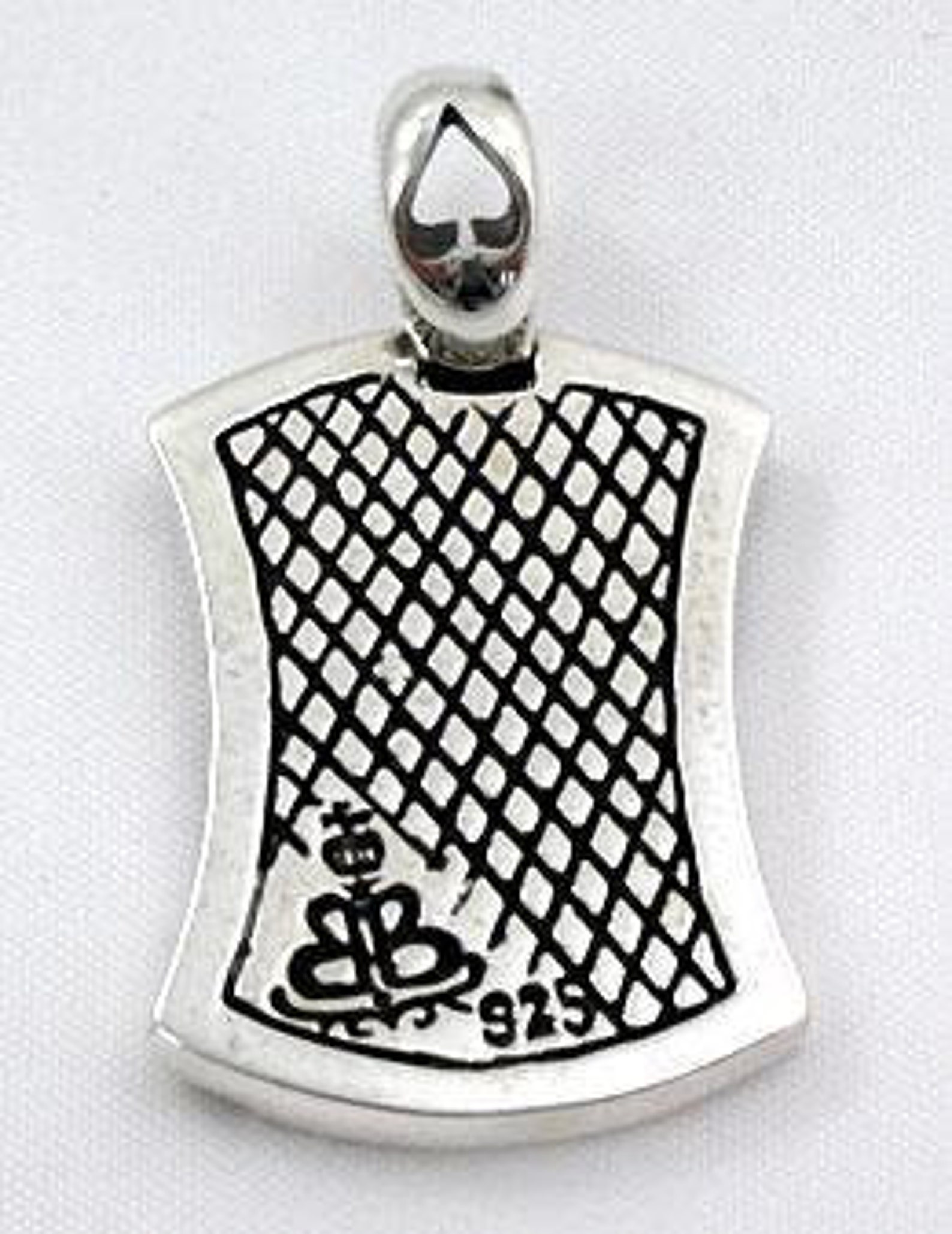 Men's Dog Tag Ace Spade Pendant 925 Sterling Silver | Etsy