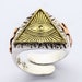 Eye of Providence Ring Sterling Silver Ring Brass Ring - Etsy