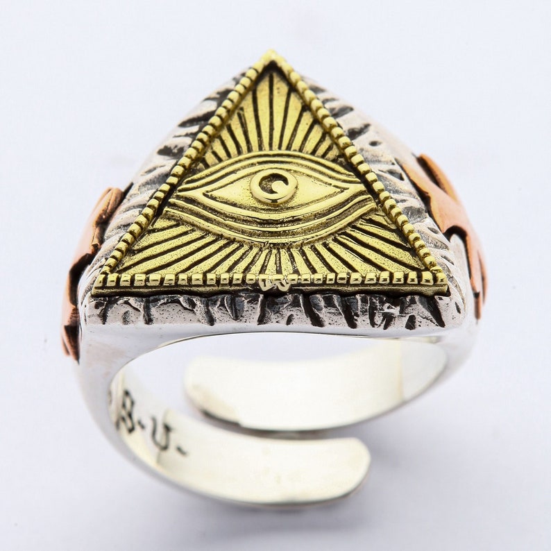 Eye of Providence Ring Sterling Silver Ring Brass Ring | Etsy