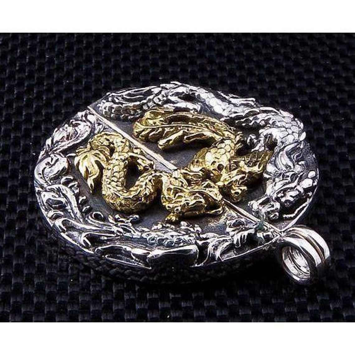 Sterling Silver Japanese Phoenix Dragon Pendant - Etsy