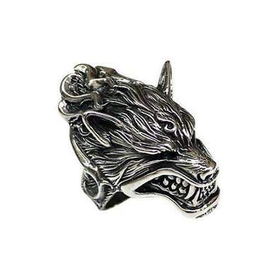 Werewolf Ring Silver Wolf Ring Mens Silver Ring Wolf Head | Etsy