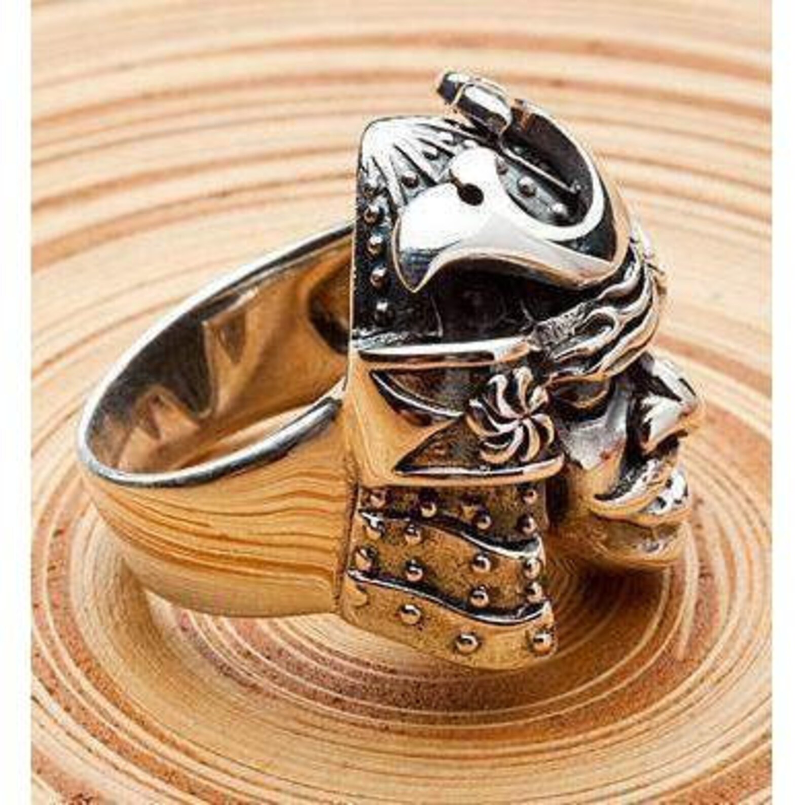Sterling Silver Samurai Mask Rings - Etsy