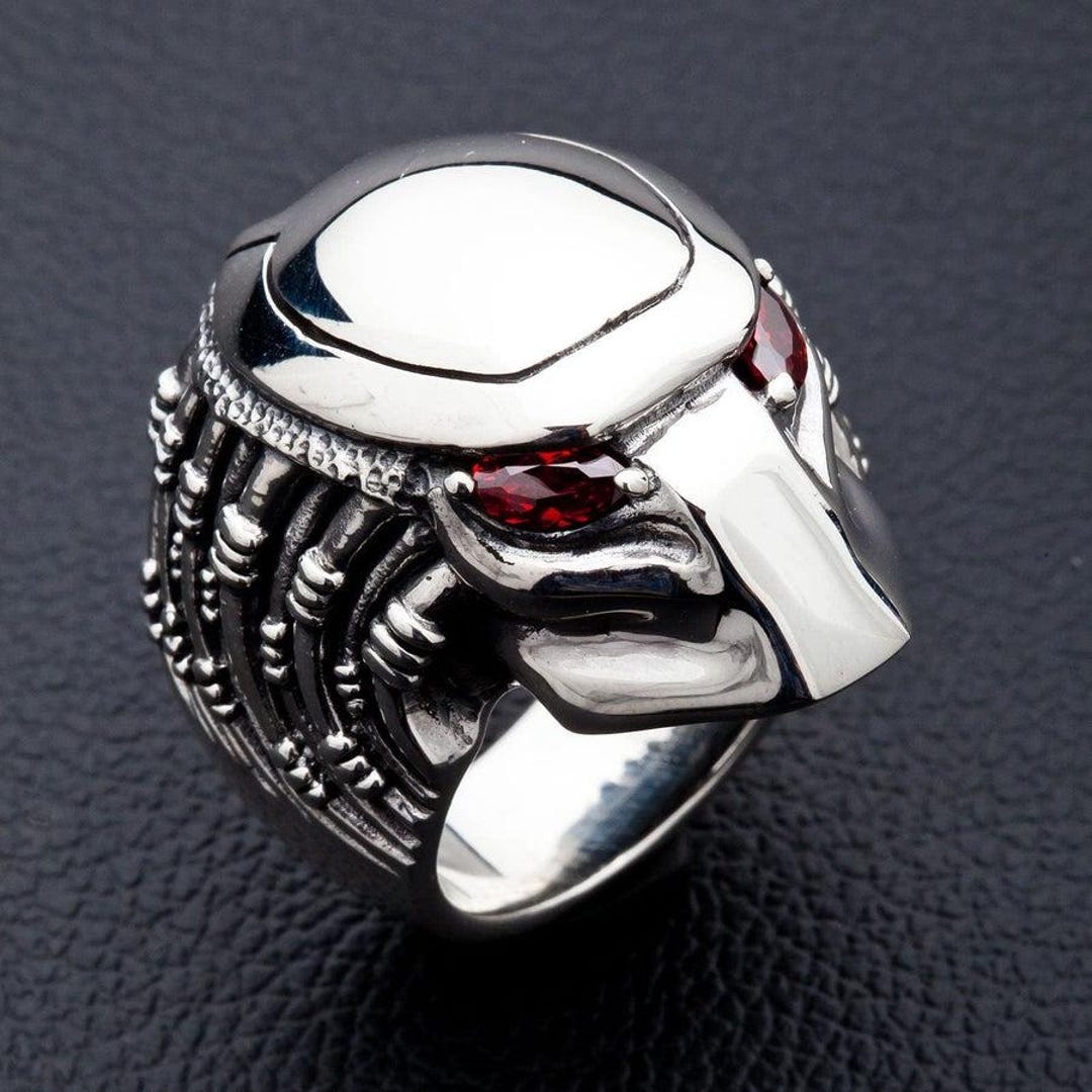 Predator Ring, Gothic Ring, Alien Ring, Silver Devil Ring, Silver Men's ...