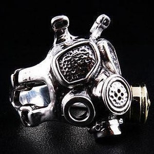 Gas Mask Ring Soldier Ring Army Ring Silver Military Ring - Etsy