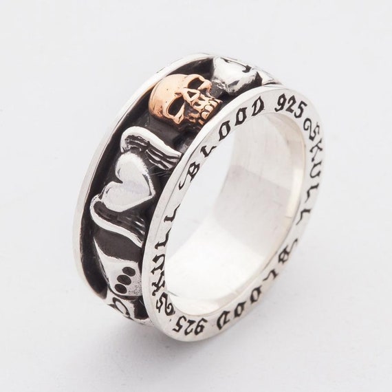 Sterling Silver Gothic Spinning Rings - Etsy