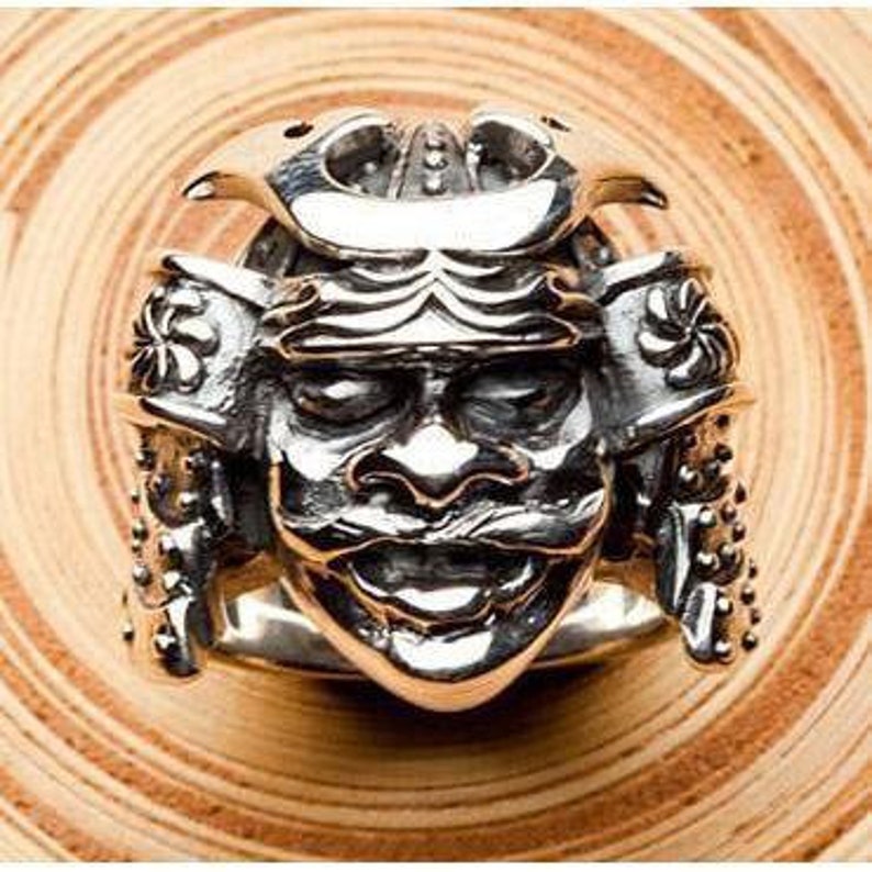 Sterling Silver Samurai Mask Rings - Etsy