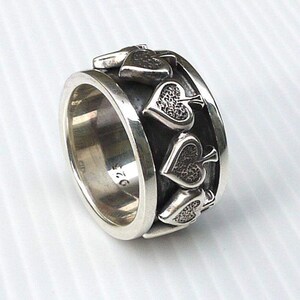 Sterling 925 Silver Spade Spinner Ring - Etsy
