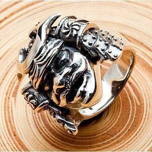 Sterling Silver Samurai Mask Rings - Etsy