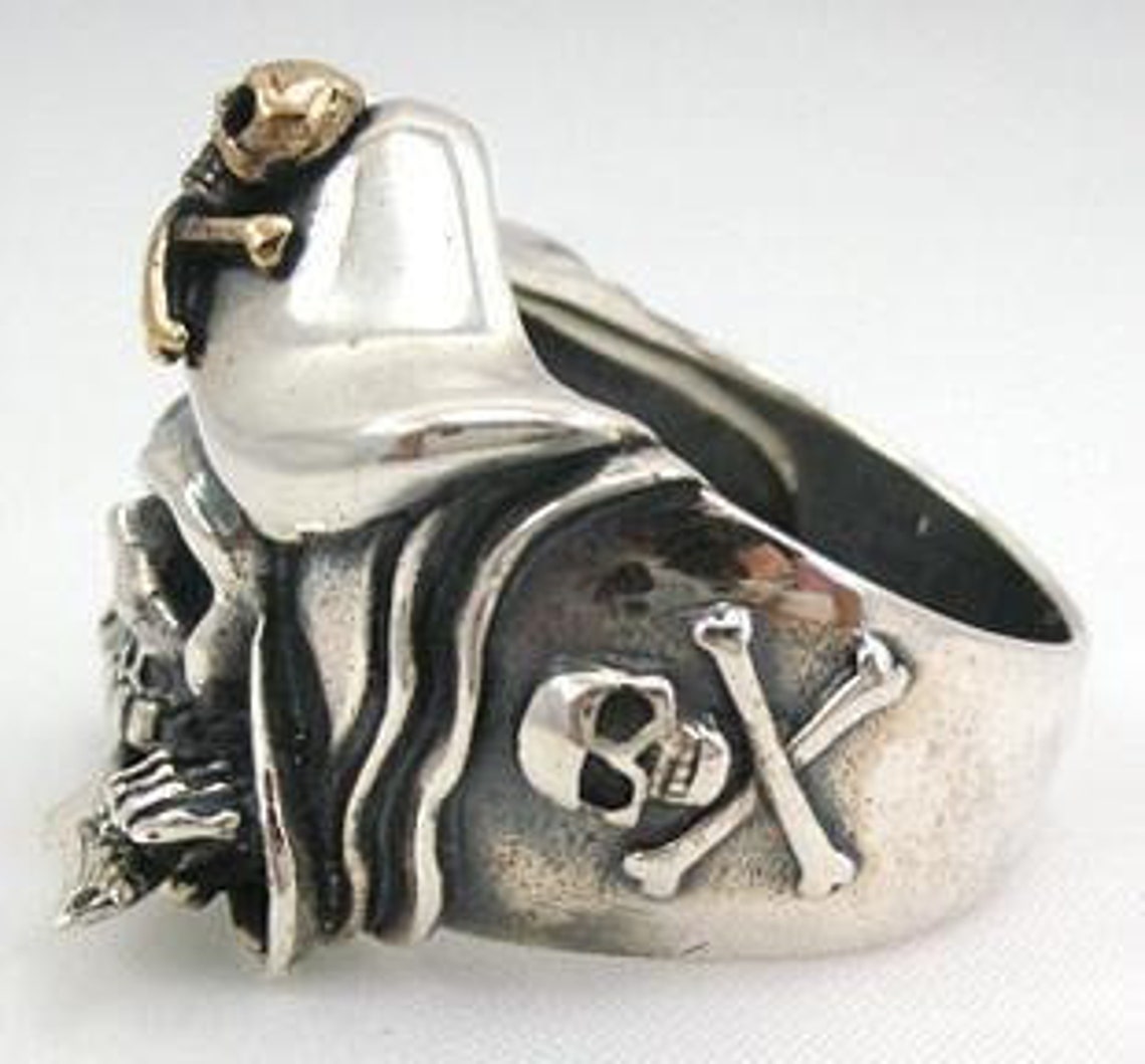 Pirate Ring Jack Sparrow Ring Rock and Roll Rings Skull | Etsy