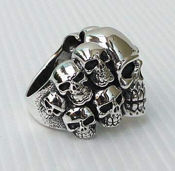 Silver Skull Ring Sterling Silver Men's Ring Silver Goth | Etsy
