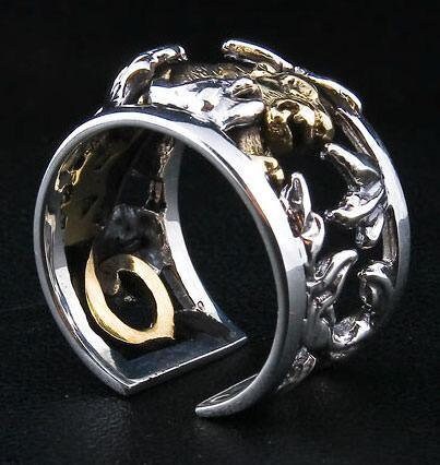 Japanese Tiger Ring Yllow Gold Ring Sterling Silver Ring | Etsy