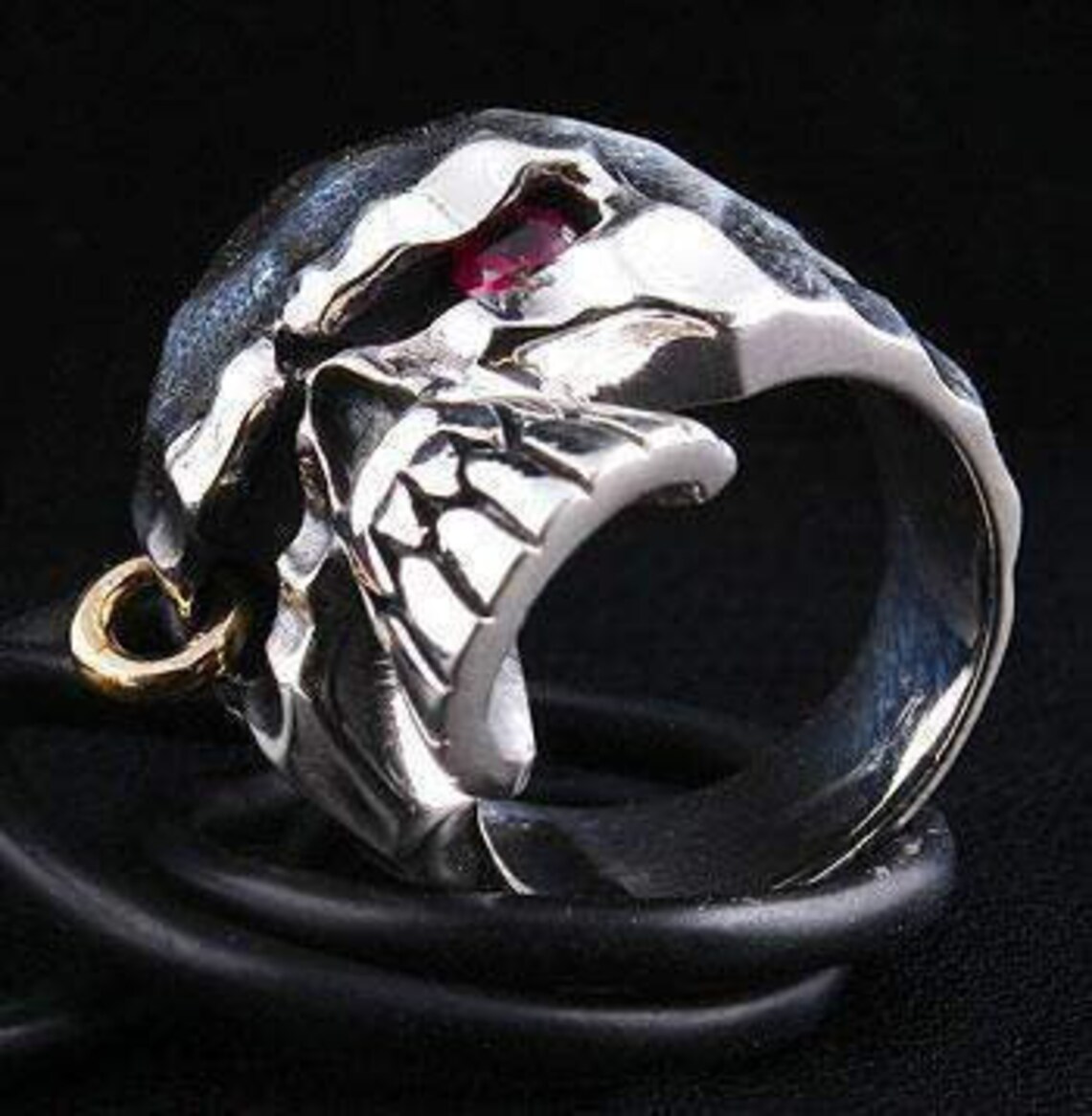 Skull Ring Pierce Skull Punk Ring Gothic Ring Biker Ring | Etsy