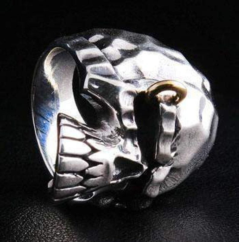 Skull Ring Pierce Skull Punk Ring Gothic Ring Biker Ring | Etsy