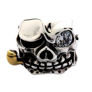 Diamond Eye Skull Ring, Mafia Ring, Funny Ring, Men's Diamond Ring by ...