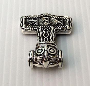 Owl Pendant Owl Necklace Owl Futhark Runes Hammer Pendant | Etsy