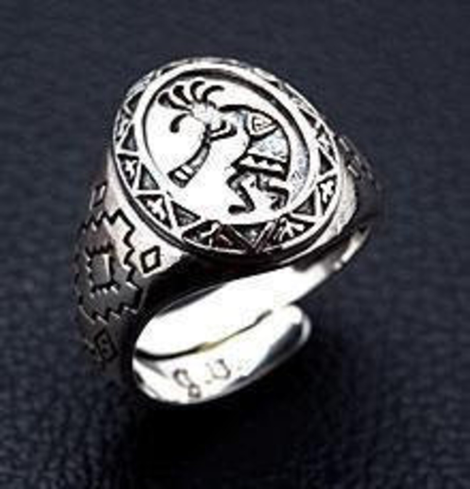 Kokopelli Ring Sterling Silver Ring 925 Silver Ring Aztec - Etsy