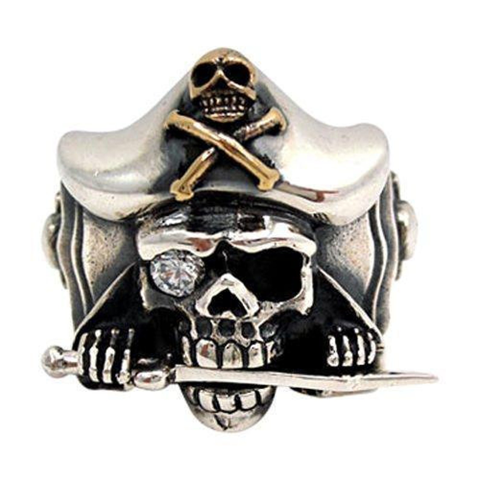 Pirate Ring Jack Sparrow Ring Rock and Roll Rings Skull | Etsy