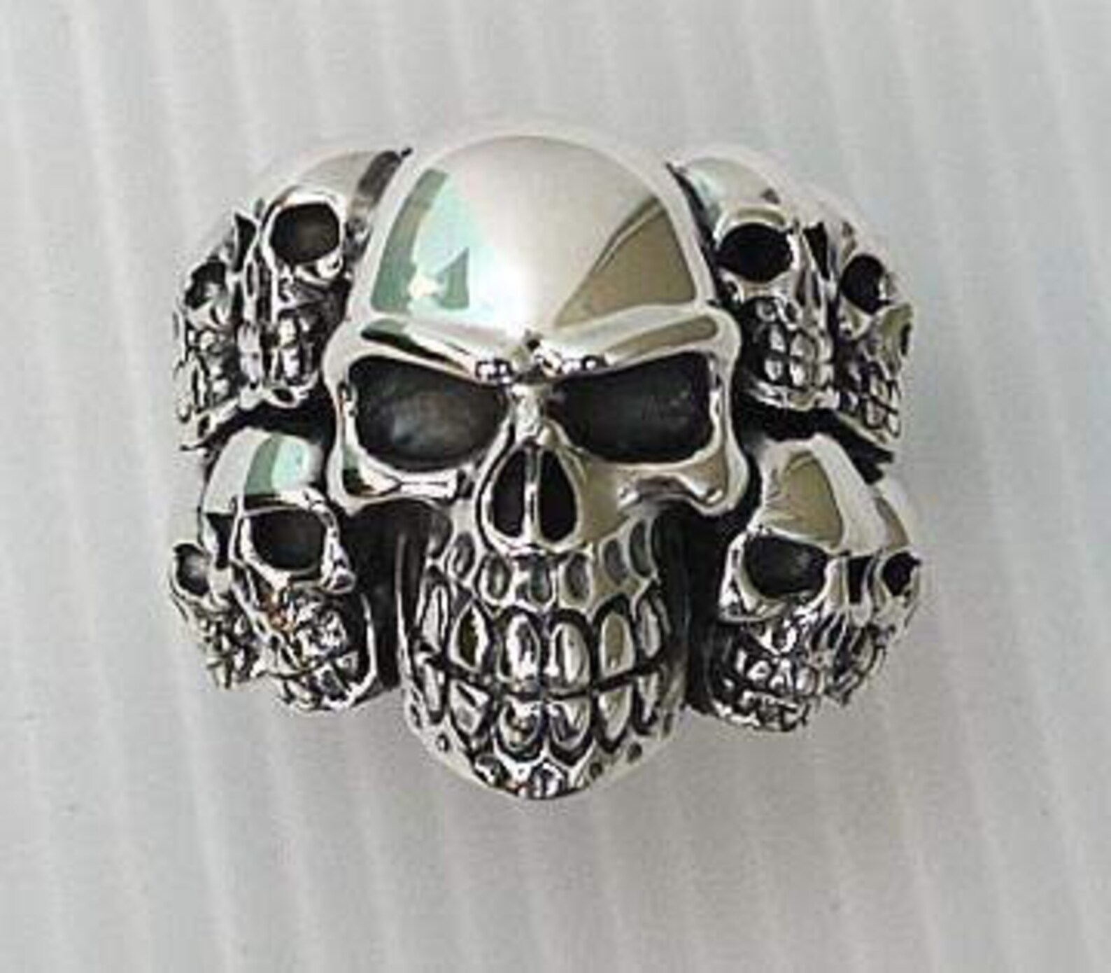Silver Skull Ring Sterling Silver Men's Ring Silver Goth | Etsy