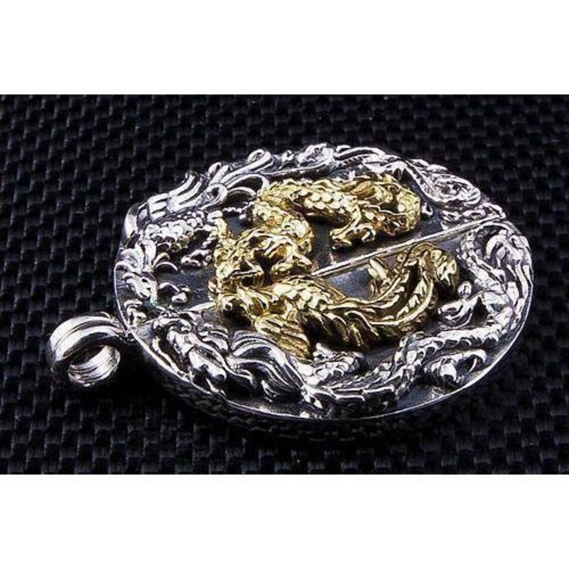 Sterling Silver Japanese Phoenix Dragon Pendant - Etsy