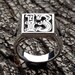 Sterling Silver Ring, Biker Ring, Number 13 Ring, Silver Men's Ring by ...
