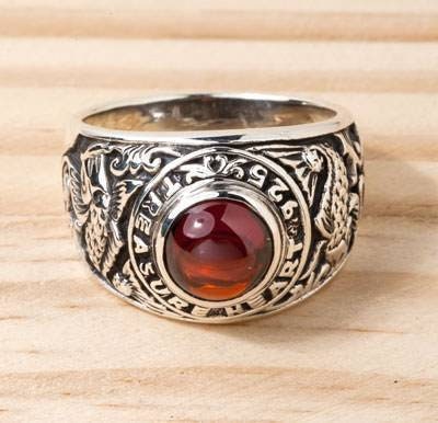 Men's Ruby Ring Sterling Silver Mens Ring Japanese Koi | Etsy