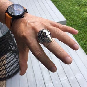 Predator Ring, Gothic Ring, Alien Ring, Silver Devil Ring, Silver Men's ...
