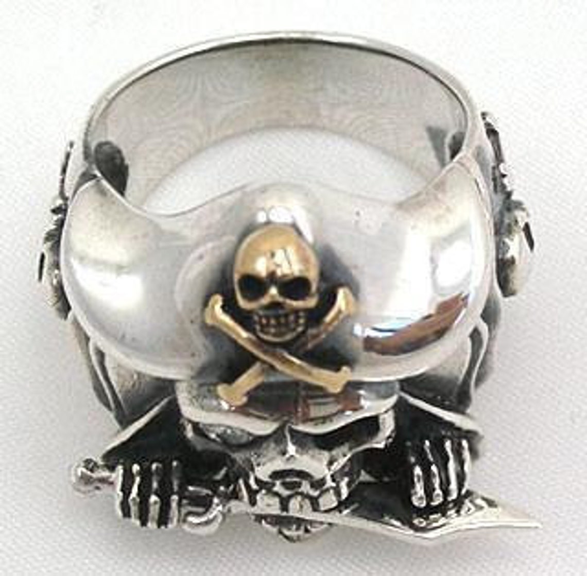 Pirate Ring Jack Sparrow Ring Rock and Roll Rings Skull | Etsy