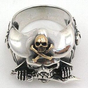 Pirate Ring Jack Sparrow Ring Rock and Roll Rings Skull | Etsy