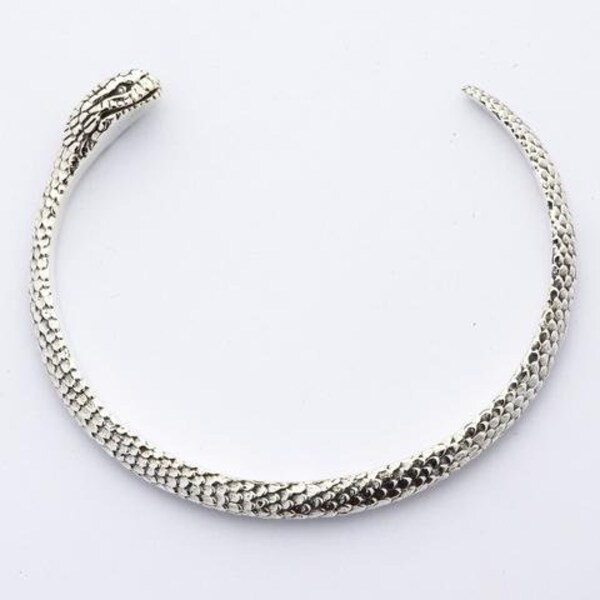 Silver Snake Bangle - Etsy