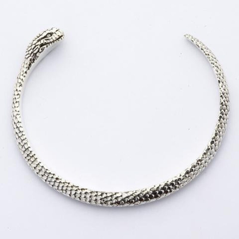 Silver Snake Bangle - Etsy