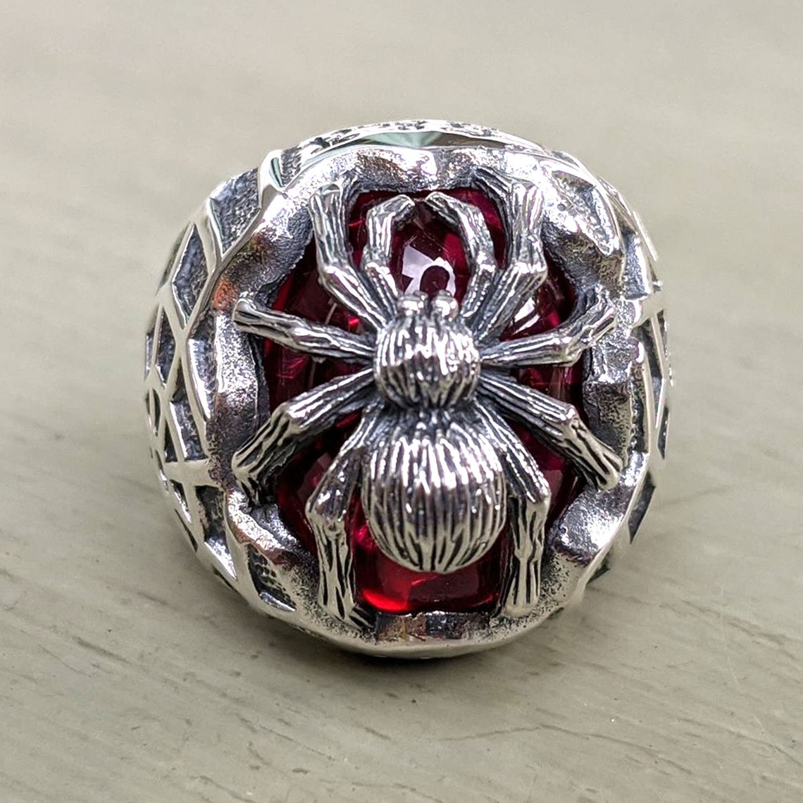 Spider Ring Silver Gothic Ring Animal Ring 925 Sterling | Etsy