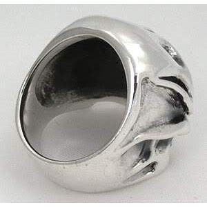 Sterling Silver Skull Vampire Ring - Etsy