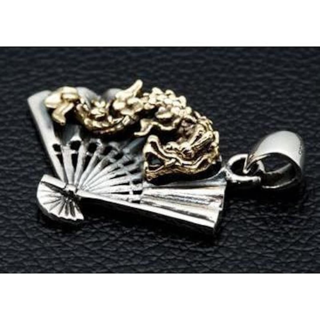 Japanese Dragon Fan Pendants - Etsy