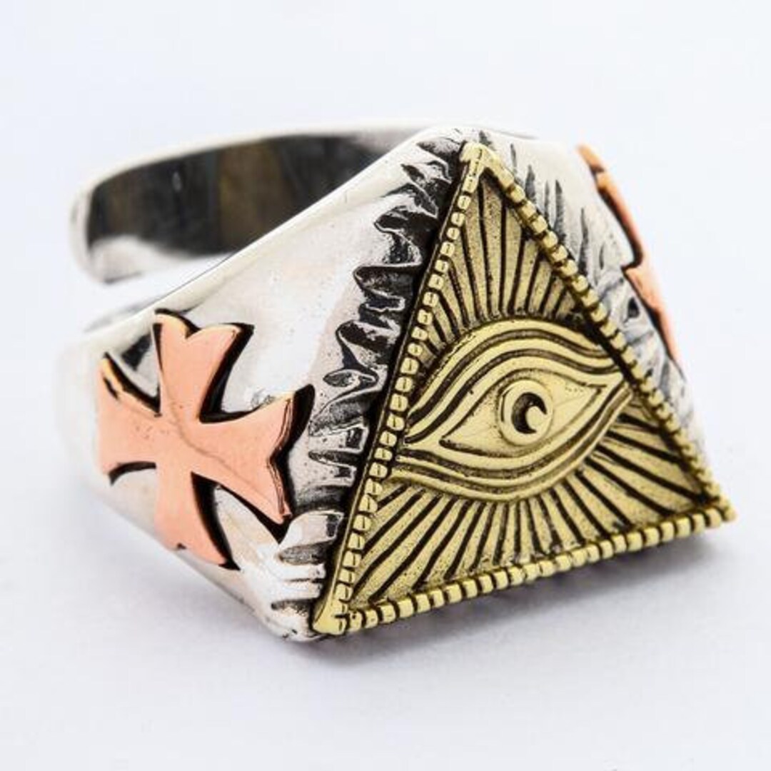 Eye of Providence Ring Sterling Silver Ring Brass Ring - Etsy